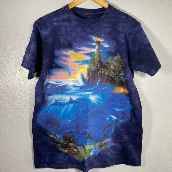 Vintage | Shirts | Vintage Blue Ocean Tee | Poshmark